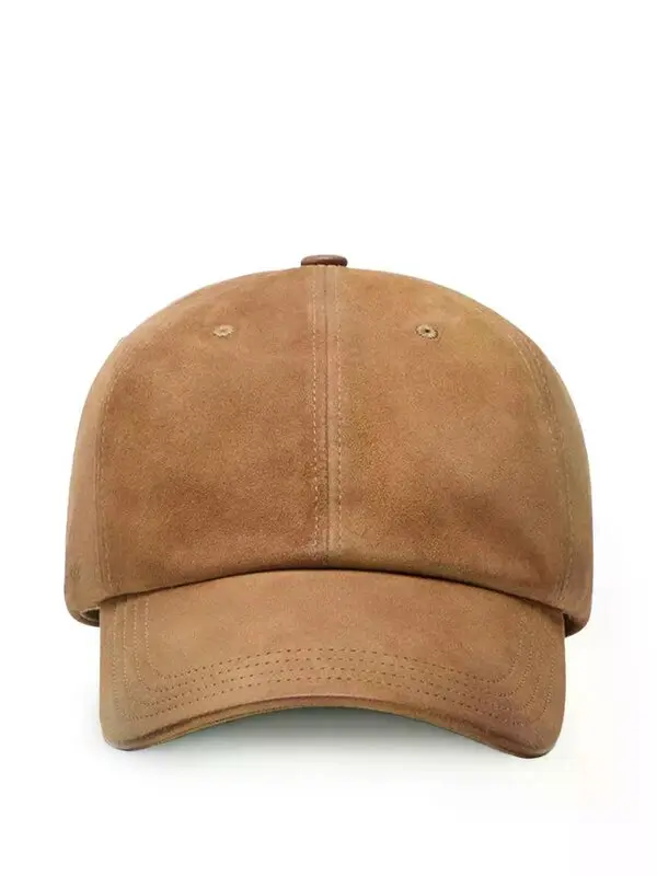 GOLDEN GOOSE Studded Suede Cap - Brown