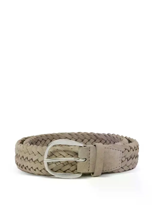 ORTIGNI Braided Leather Belt - Neutrals
