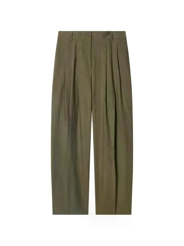 Paul Smith Button Detailed Pleated Trousers - Green