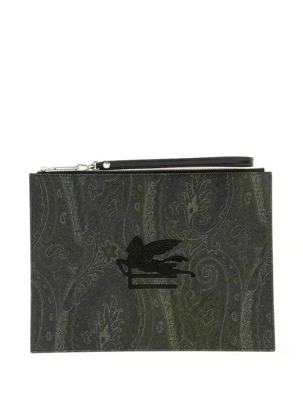 Etro Paisley-print Clutch Bag - Grey