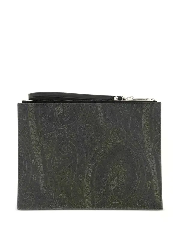 Etro Paisley-print Clutch - Grey