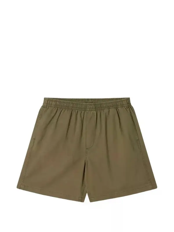 Obey Logo-patch Elasticated Shorts - Green