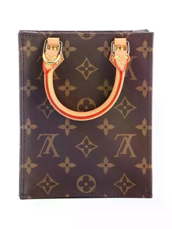 LOUIS VUITTON Petit Sac Plat Bag Monogram Canvas - Brown
