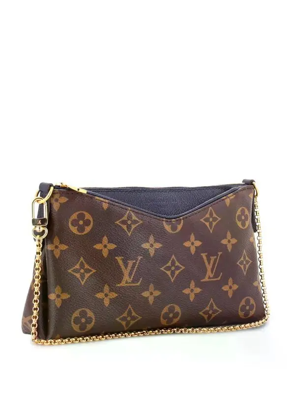 LOUIS VUITTON Pallas Monogram Canvas Clutch - Brown