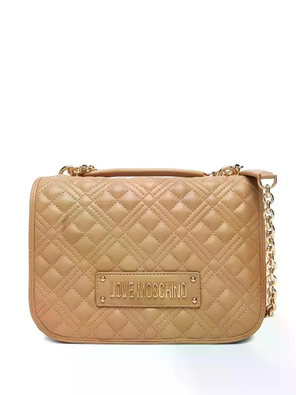 Moschino Quilted Chain Crossbody Bag - Neutrals