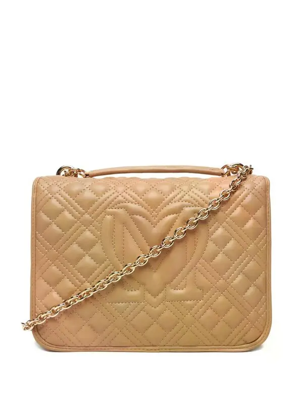 Moschino Quilted Chain Crossbody Bag - Neutrals