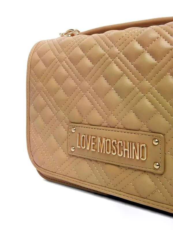 Moschino Quilted Chain Crossbody Bag - Neutrals