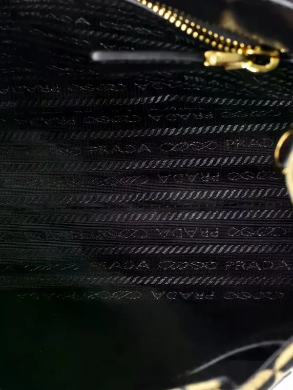 Prada Symbole Shopper Jacquard Small Tote Bag - Black