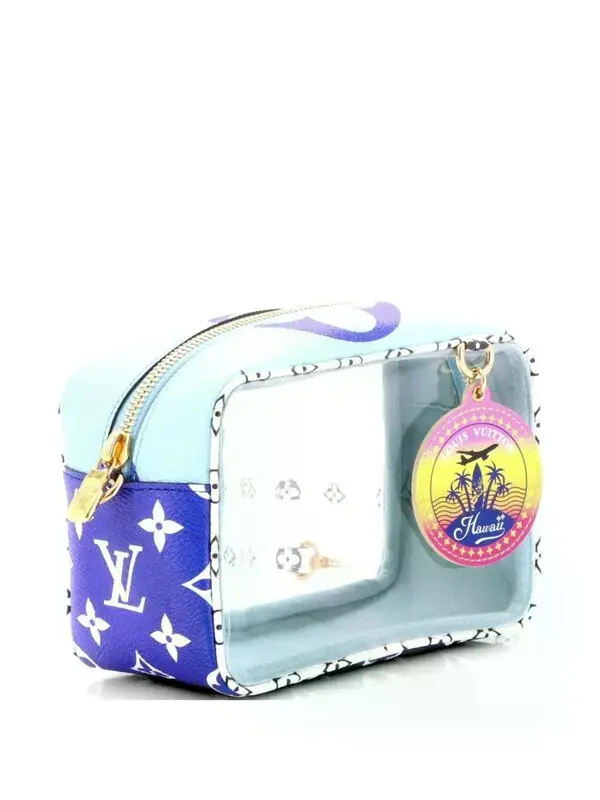 LOUIS VUITTON Beach Pouch Limited Edition Cities Colored Monogram Giant Clutch Bag - Blue