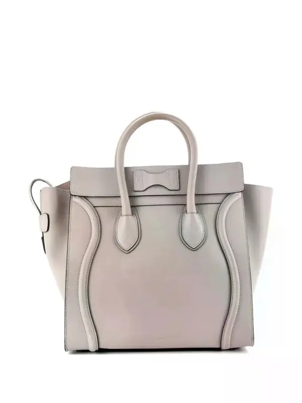 Celine Luggage Bag Mini Tote Bag Smooth Leather - Grey