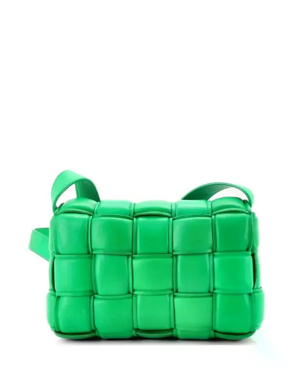 Bottega Veneta Cassette Padded Maxi Intrecciato Leather Crossbody Bag - Green