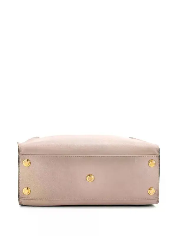 LOUIS VUITTON On My Side Leather With Monogram Canvas Mm Tote Bag - Brown