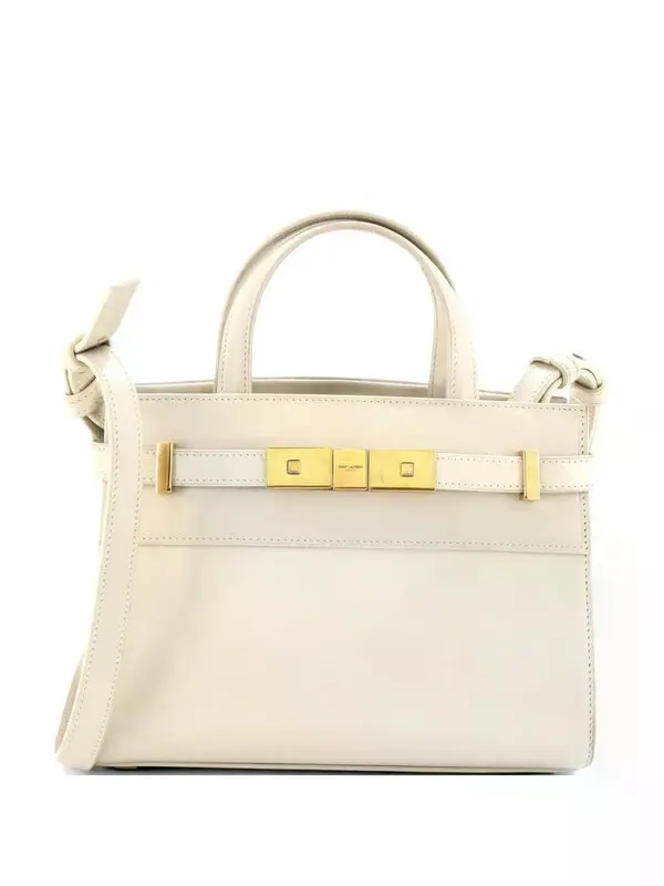 Saint Laurent Manhattan Nano Leather Shoulder Bag - White