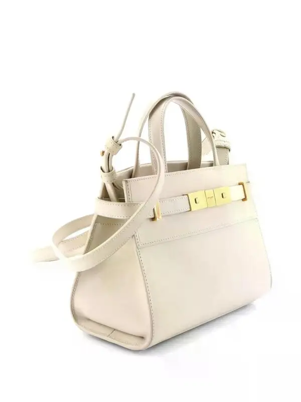 Saint Laurent Manhattan Nano Leather Shoulder Bag - White