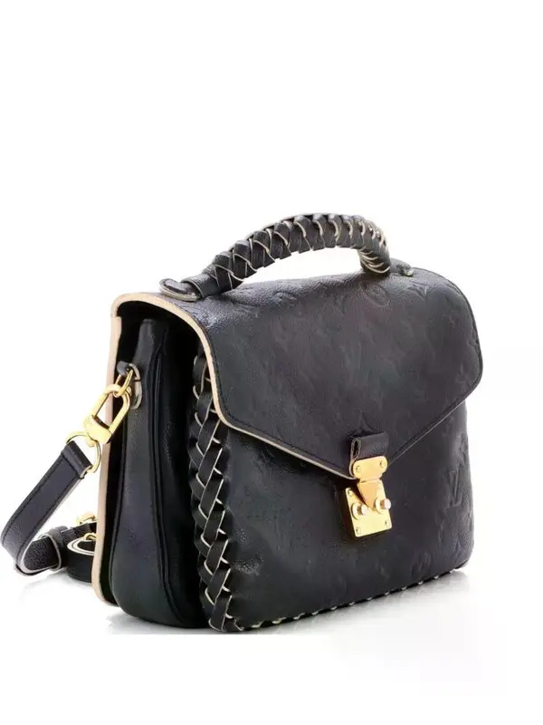 LOUIS VUITTON Pochette Metis Monogram Empreinte Leather Crossbody Bag Braided Handle