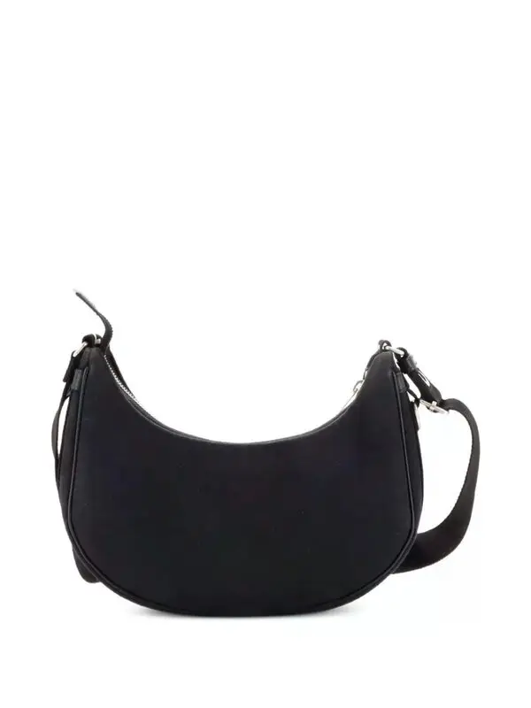 Celine Ava Shoulder Bag Triomphe Canvas Crossbody Bag - Black