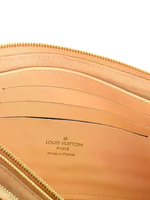 LOUIS VUITTON Damier Double Zip Pochette - Brown