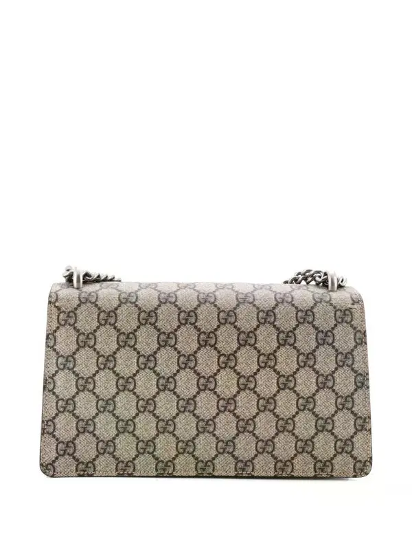Gucci Dionysus Small Shoulder Bag Gg Coated Canvas With Crystal Embellished Metal - Brown