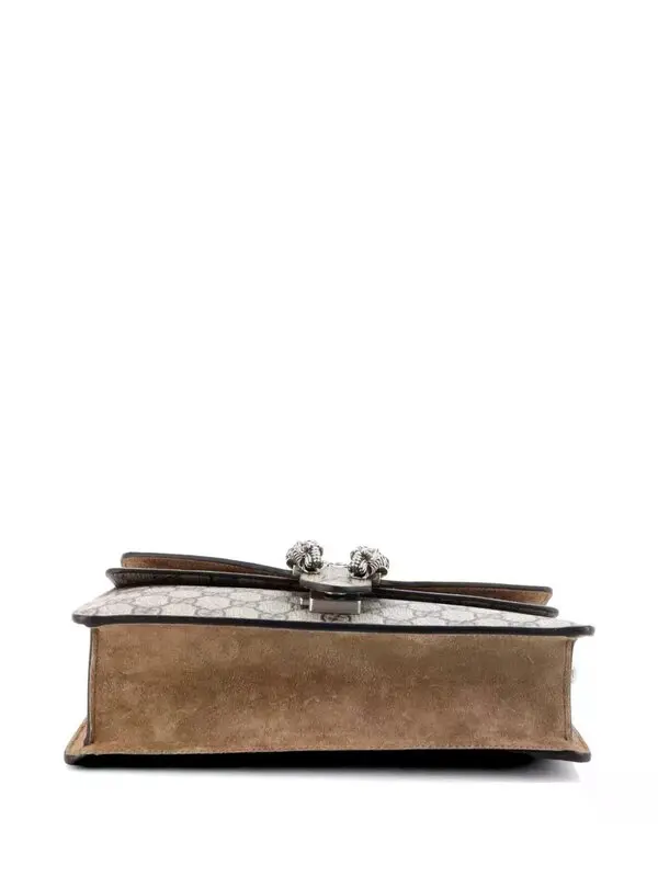 Gucci Dionysus Small Shoulder Bag Gg Coated Canvas With Crystal Embellished Metal - Brown