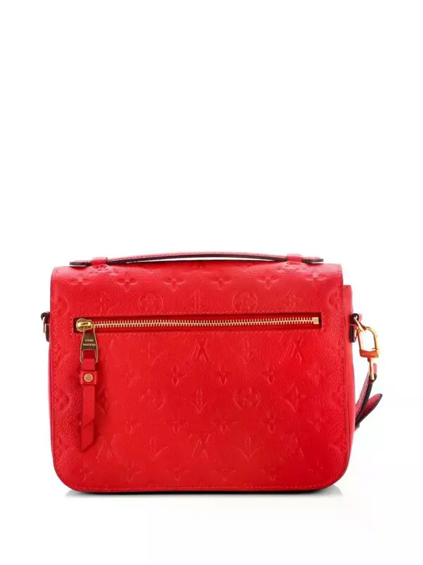 LOUIS VUITTON Pochette Metis Monogram Empreinte Leather Crossbody Bag - Red