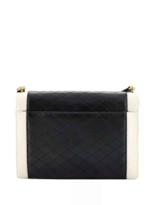 Saint Laurent Gaby Envelope Satchel Quilted Leather Crossbody Bag - Black