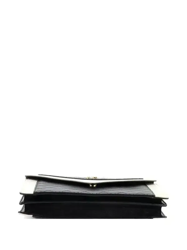 Saint Laurent Gaby Envelope Satchel Quilted Leather Crossbody Bag - Black