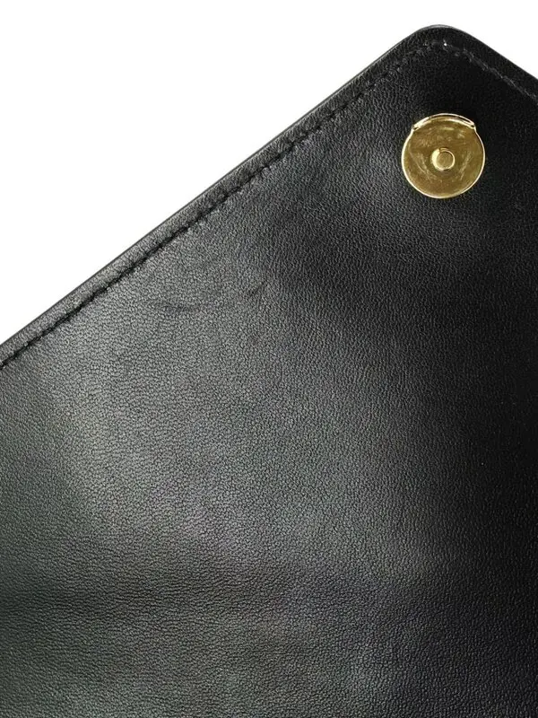 Saint Laurent Gaby Envelope Satchel Quilted Leather Crossbody Bag - Black