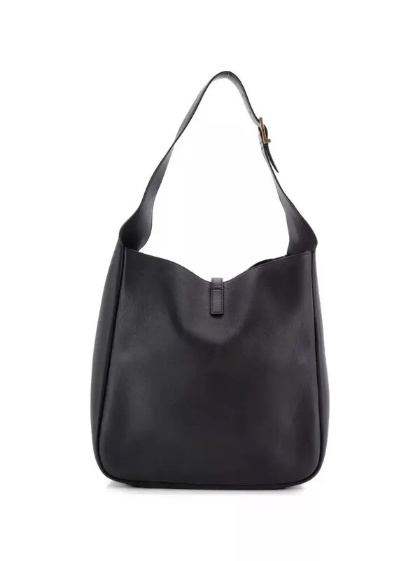 Saint Laurent Le 5 A 7 Supple Leather Large Hobo Bag - Black
