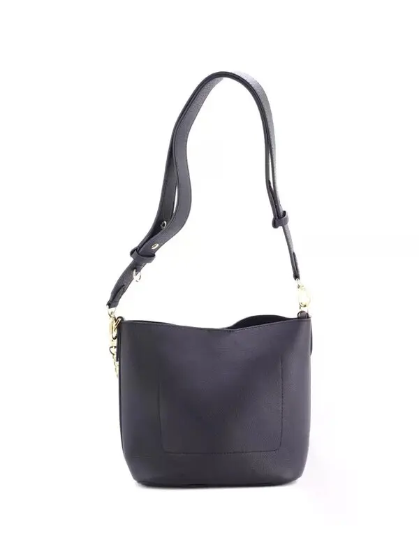 LOUIS VUITTON Lock And Walk Leather Bucket Bag - Black