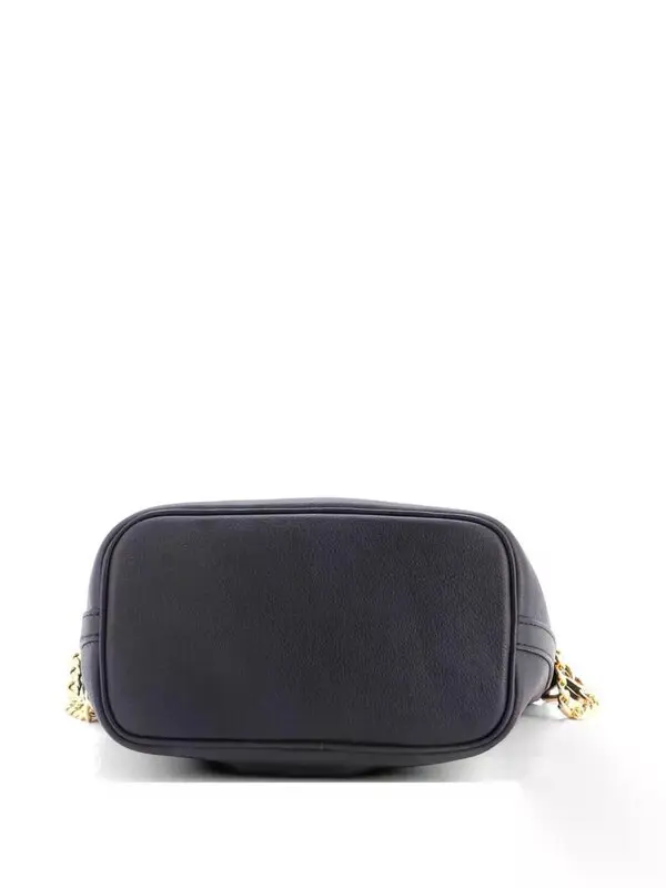 LOUIS VUITTON Lock And Walk Leather Bucket Bag - Black