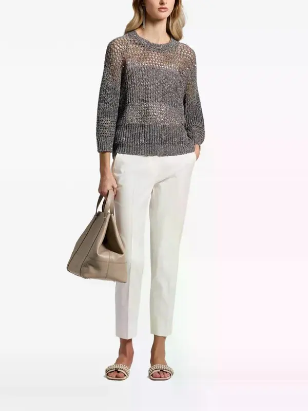 Peserico Open Knit Jumper - Grey