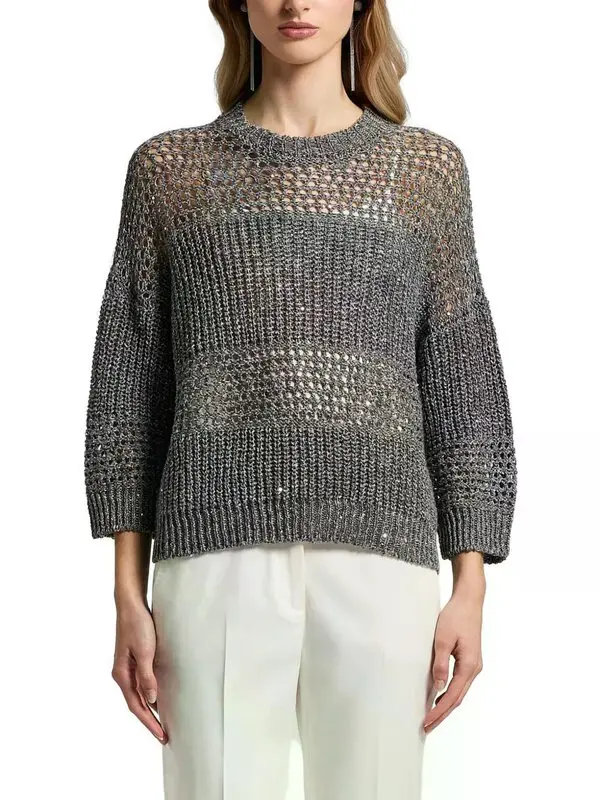 Peserico Open Knit Jumper - Grey