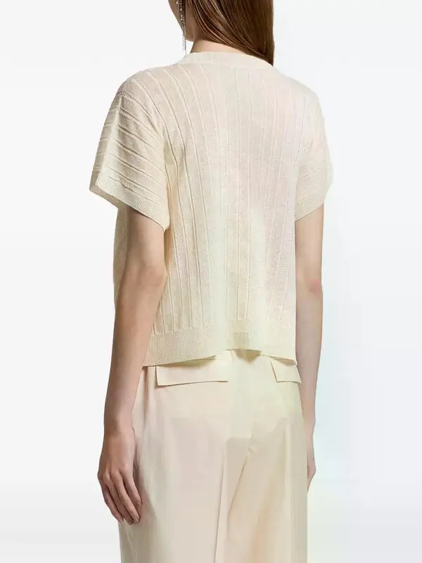 Peserico Ribbed Knit Top - Neutrals