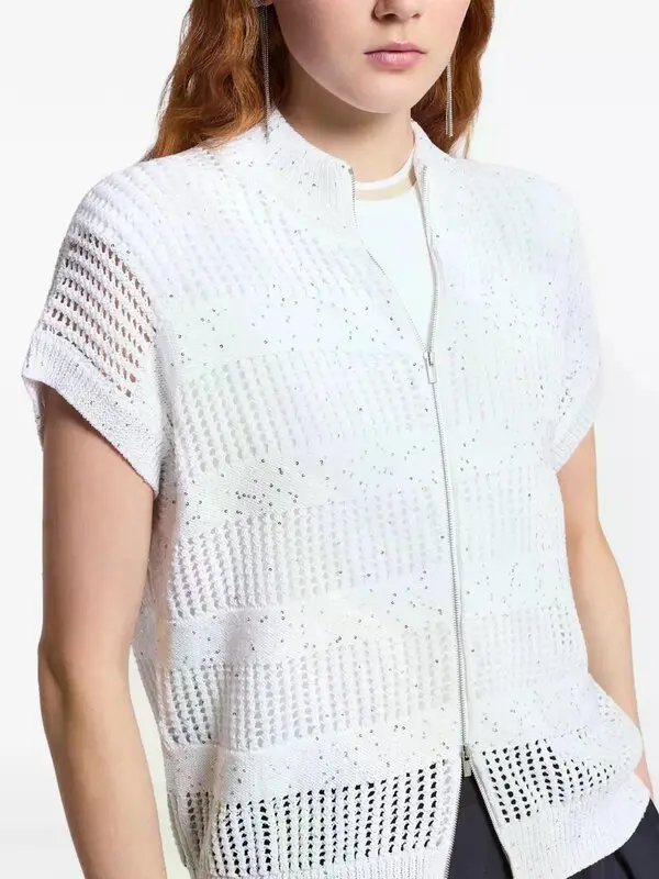 Peserico Open Knit Knitwear With Zip Fastening
