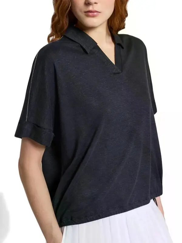 Peserico V-neck Drawstring Top
