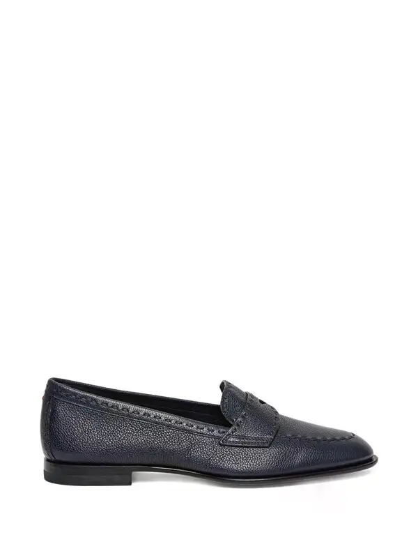 Santoni Round-toe Penny Loafers - Blue