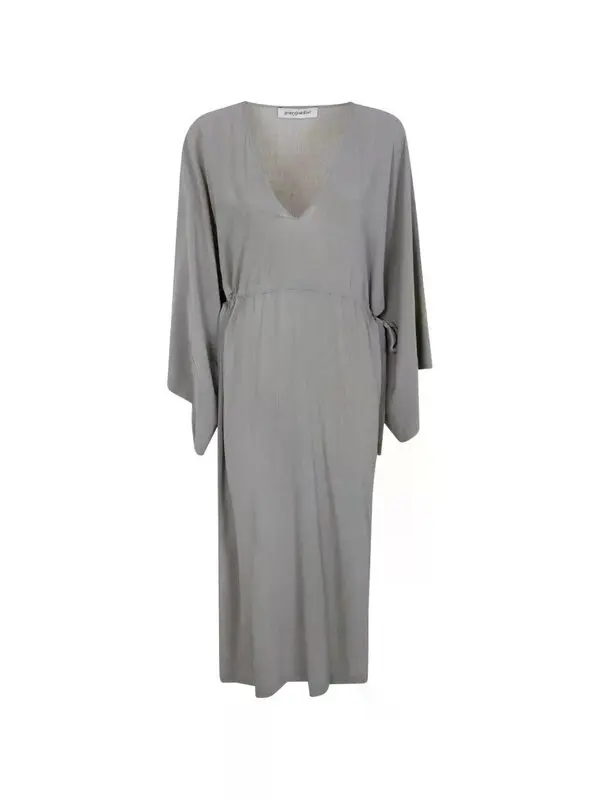 GENTRYPORTOFINO Ribbed-knit Drawstring Dress