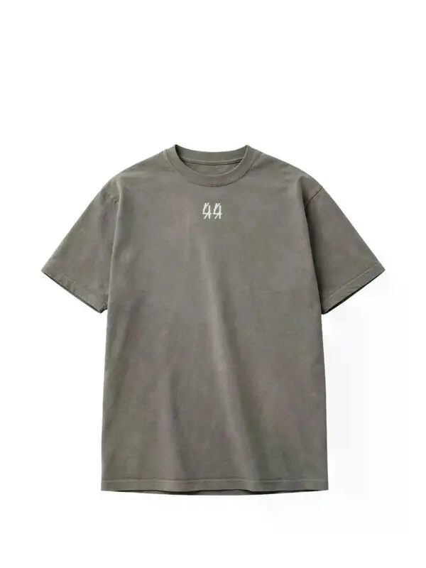 44 LABEL GROUP Logo-embroidered Cotton T-shirt - Grey