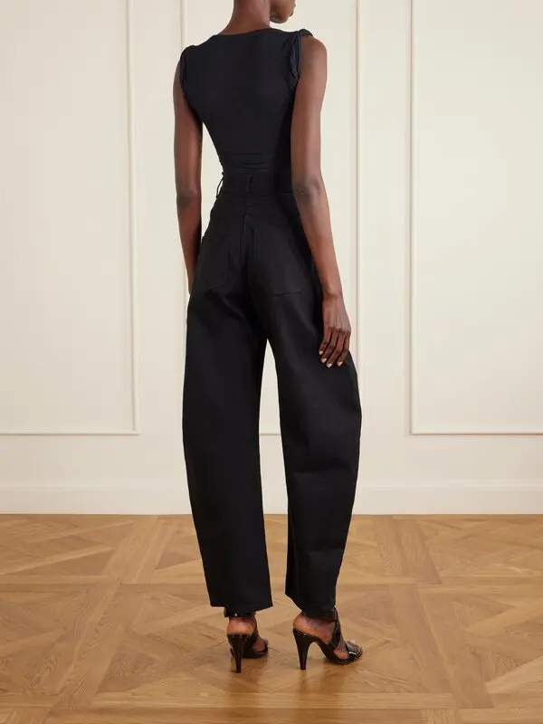 Alaïa Ribbed Modal-blend Jersey Bodysuit - Black