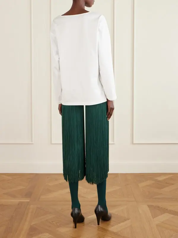 Alaïa Cotton-jersey Long-sleeve T-shirt - White
