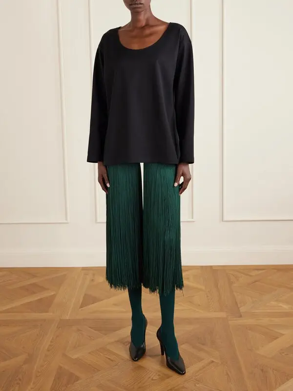 Alaïa Cotton-jersey Long-sleeve T-shirt - Black
