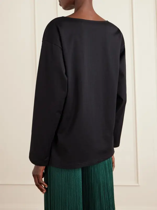 Alaïa Cotton-jersey Long-sleeve T-shirt - Black