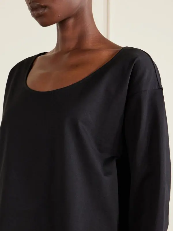 Alaïa Cotton-jersey Long-sleeve T-shirt - Black