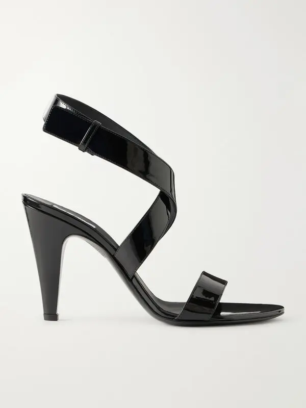 Alaïa 90 Leather Sandals - Black