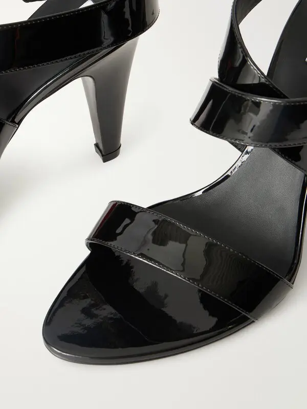 Alaïa 90 Leather Sandals - Black