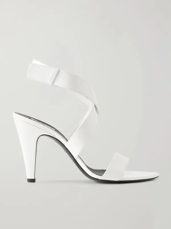 Alaïa 90 Leather Sandals - White