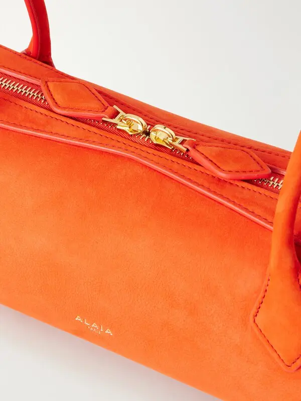 Alaïa Le Teckel Medium Nubuck Shoulder Bag - Orange