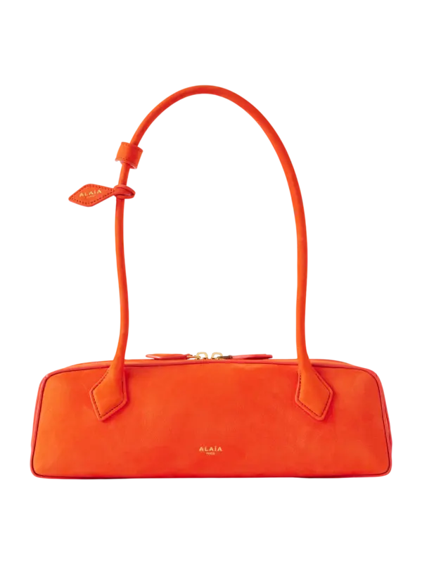 Alaïa Le Teckel Medium Nubuck Shoulder Bag - Orange