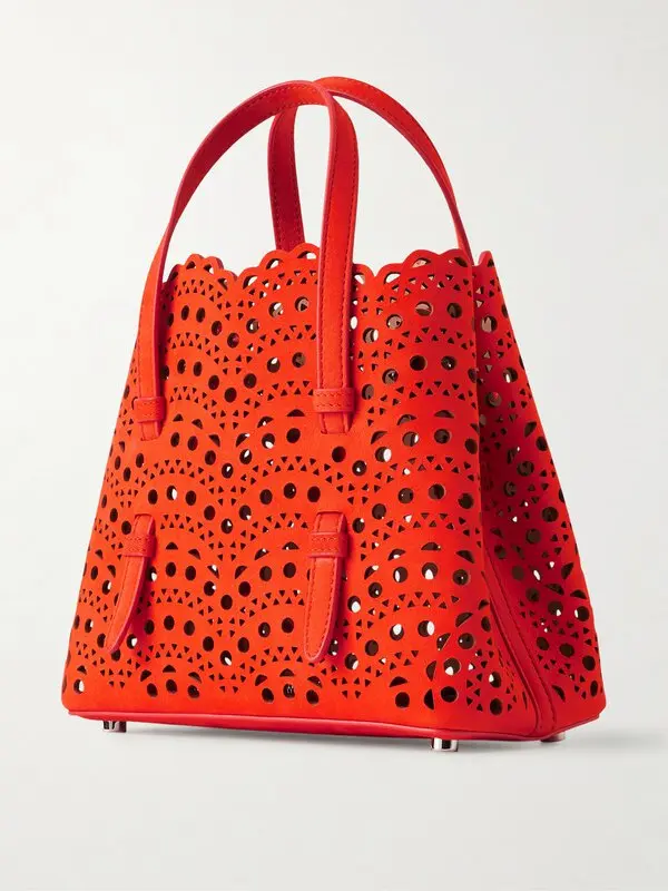 Alaïa Mina 20 Laser-cut Leather Tote - Orange