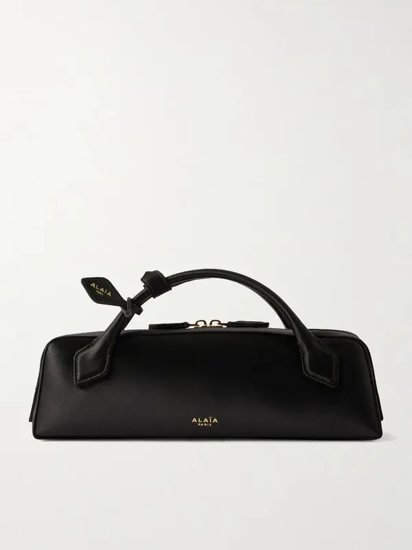 Alaïa Le Teckel Satin Clutch - Black